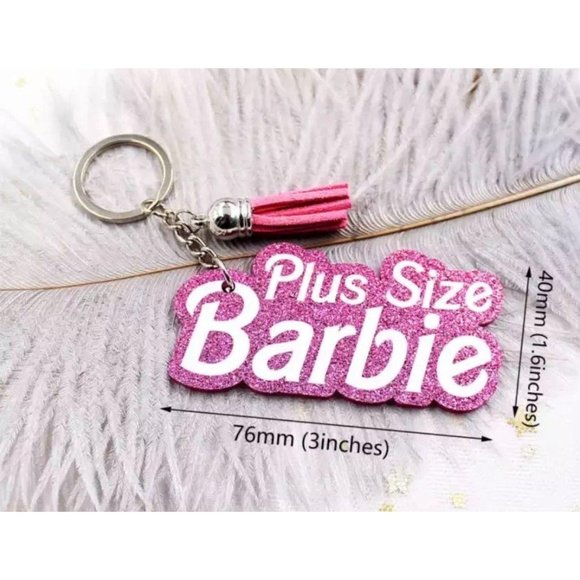 Barbie | Accessories | Barbie Plus Size Barbie Glitter Keychain New ...